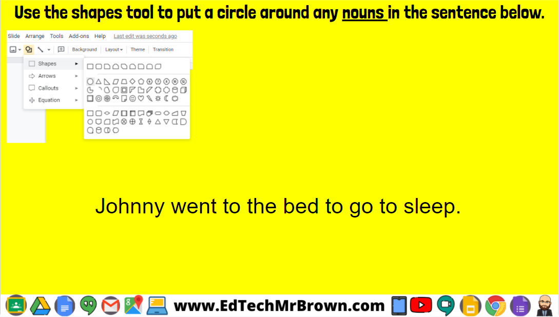 Nouns and Verbs Google Slides Activity for Google Classroom
